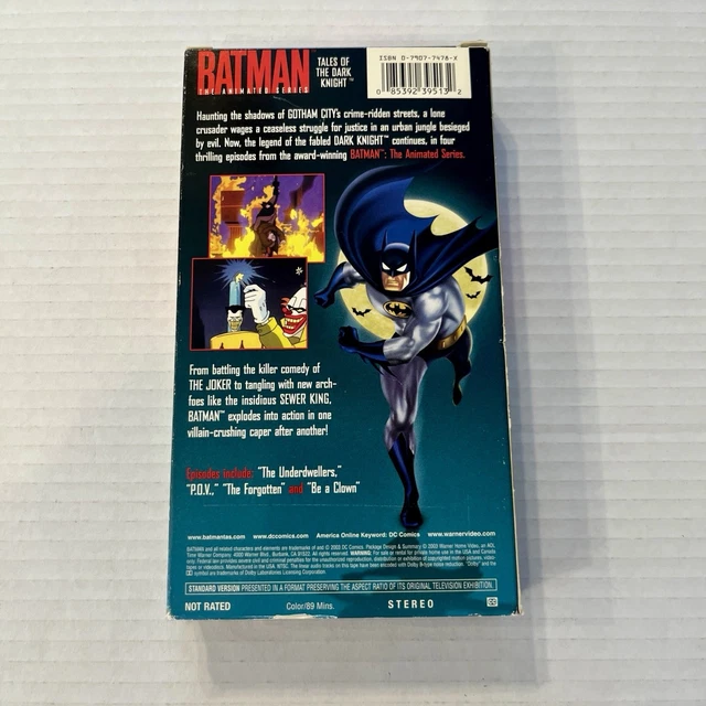 BATMAN: THE ANIMATED Series Tales of the Dark Knight VHS 2003 Tested ...