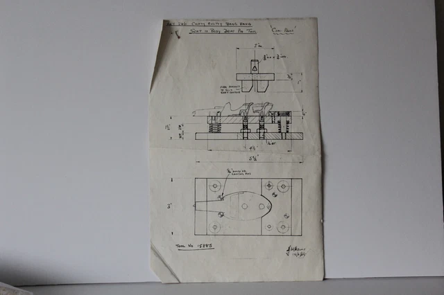 CORGI TOYS ORIGINAL Factory Assembly Drawing Chitty Chitty Bang Bang ...