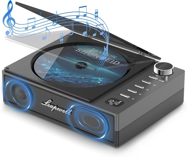 CD PLAYER PORTABLE, Leapwell Portable CD Player with Speakers Bluetooth ...