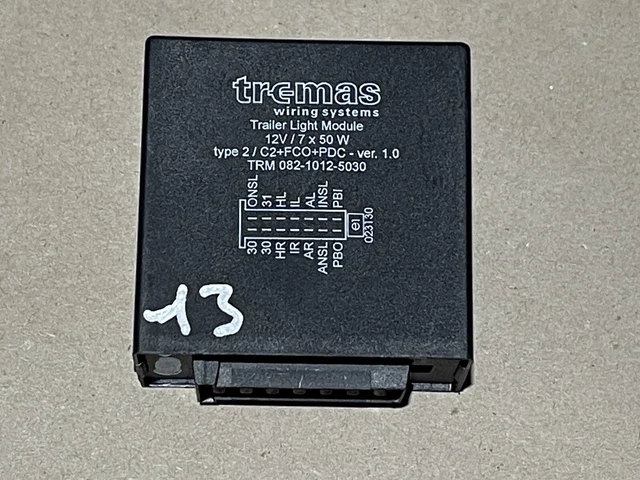 TREMAS ANHÄNGERKUPPLUNG STEUERGERÄT Trailer Licht Modul 082-1012-5030 ...