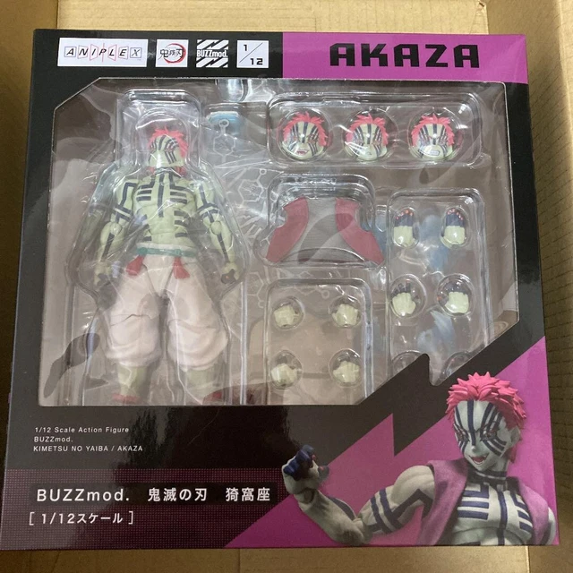 BUZZMOD DEMON SLAYER Kimetsu No Yaiba AKAZA 1 12 Action Figure Effect 
