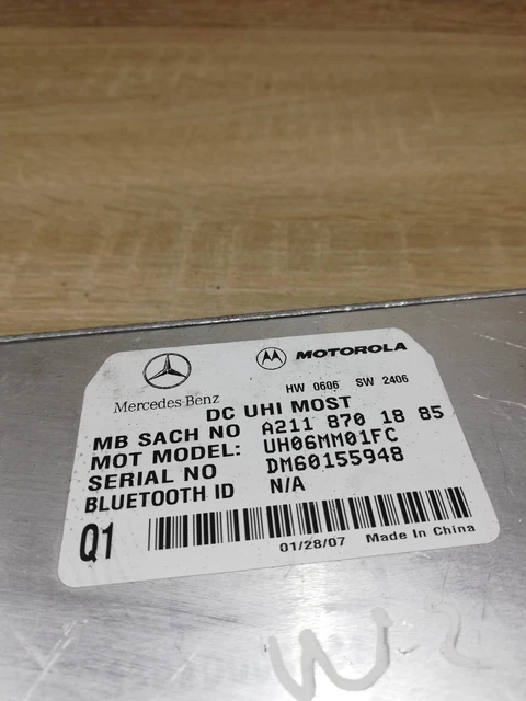 MERCEDES BENZ CLS W219 A2118701885 BLUETOOTH MODULE HAND FREE CONTROL ...