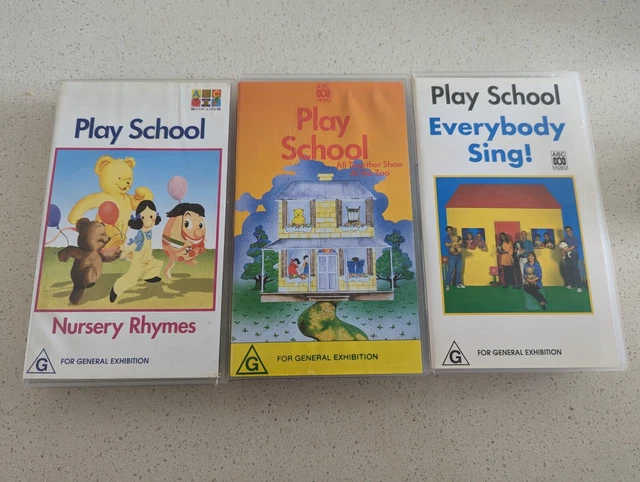 PLAY SCHOOL VHS Tapes Vintage 1994 to 2000-Lot 3x Children's TV ABC ...