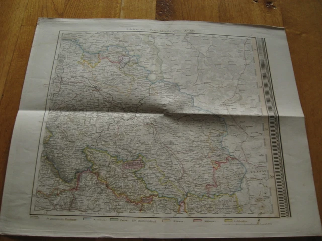 ALTE LANDKARTE KARTE Schlesien Posen Böhmen Mähren Österreich von 1850 EUR 24,99 - PicClick DE