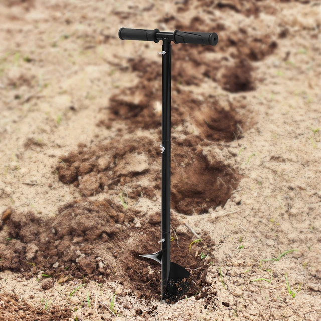6’’ MANUAL HAND Earth Auger Fence Post Drill Soil Digger Hole Borer ...