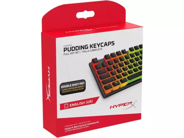 HYPERX PUDDING KEYCAPS -Double Shot PBT Keycap Set w/ Translucent Layer ...