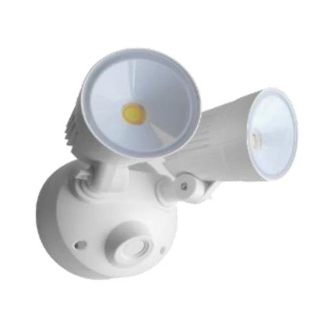 ROBUS CHASE LED Double Spot Wall Light 3/4/6K Polycarbonate White IP54 ...