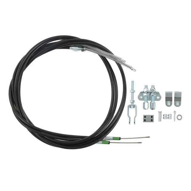 UNIVERSAL CAR EMERGENCY Parking Brake Cable Kit Handbrake Cable ...