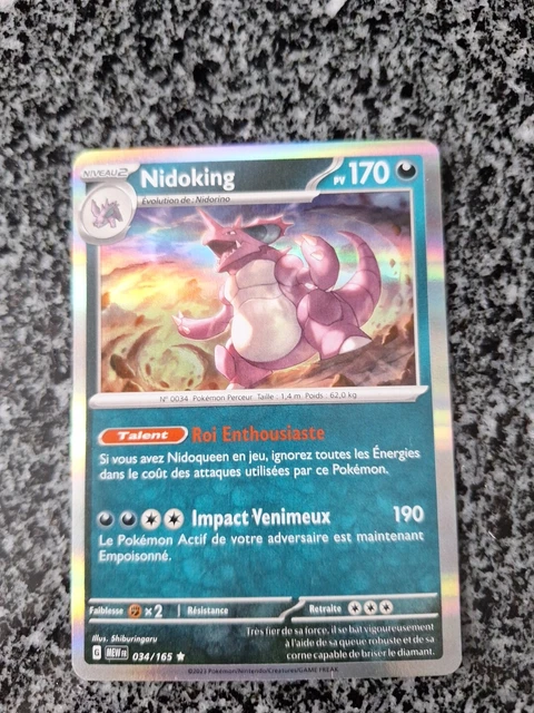 CARTE POKÉMON FR Nidoking 034/165 Holographique Ecarlate et Violet 3.5 - 151 EUR 1,00 - PicClick FR