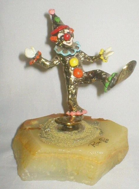 VINTAGE RON LEE Pinky the Clown Happy Clown Figurine Great Used Shape ...