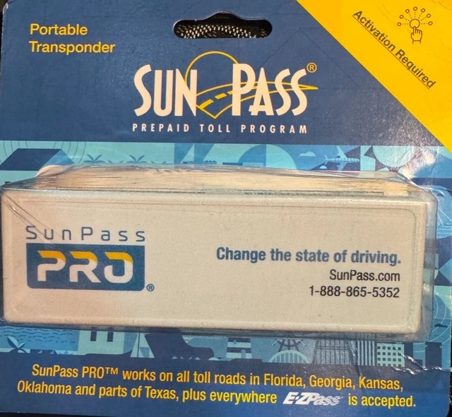 Sunpass Florida Toll Pass Ez Pass Usa Sun Pass PRO Transponder Portable ...