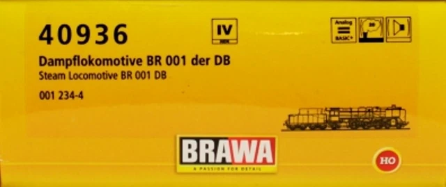 BRAWA 40936 H0 BR 01 Dampflok 01 234-4 Ep. IV DB EUR 443,90 - PicClick DE