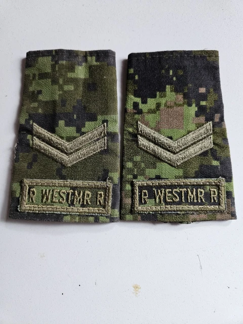 CANADIAN FORCES ARMY Slip On Cloth Epaulettes Pair $20.00 - PicClick CA