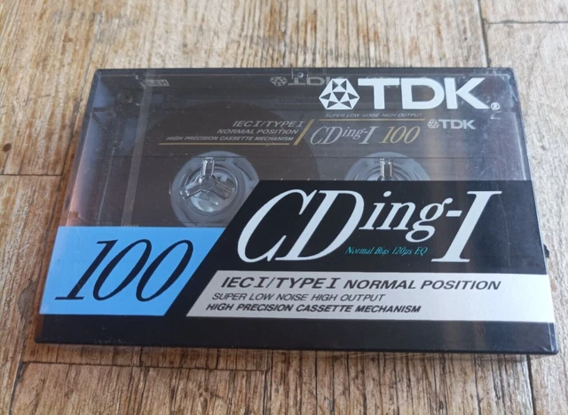 1X TDK CDING I 1000 TYPE I BLANK AUDIO CASSETTE VIERGE TAPE SEALED NEW ...