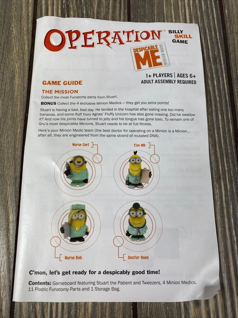 HASBRO OPERATION DESPICABLE Me 2013 Replacement Parts Pieces ...