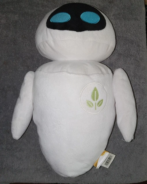 DISNEY STORE PIXAR Wall-E Wall E Eva Eve Plush Robot 14" Swivel Head ...