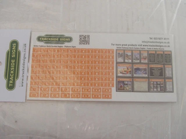 NEW TRACKSIDE SIGNS BR British Railways NE Platform Numbers & Poster ...
