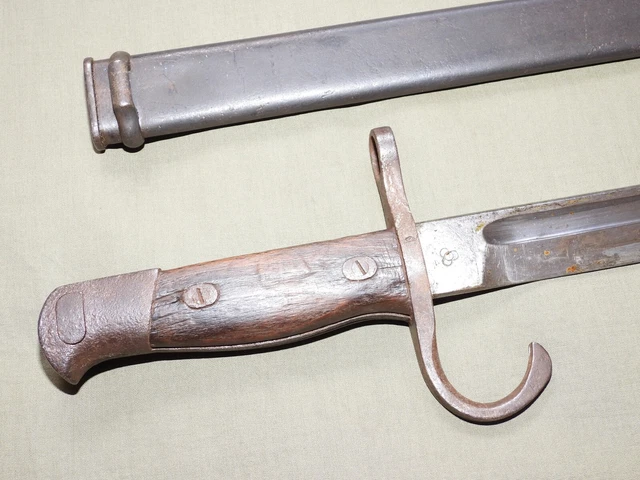 IMPERIAL JAPANESE ARMY WW2 HOOKED QUILLON TYPE 30 ARISAKA BAYONET Vtg ...