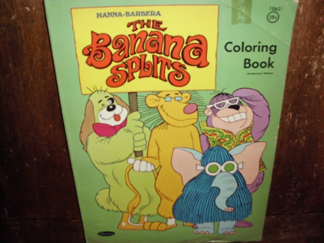 Vintage The Banana Splits Coloring Book Hanna Barbera Only 2 Pgs Colored 1969 £6660 Picclick Uk