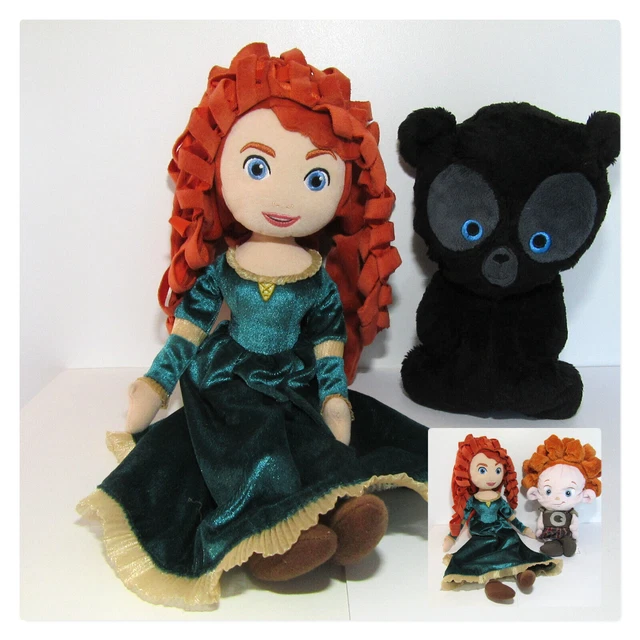 DISNEY STORE BRAVE Merida Dolls Reversible Bear Brother Plush Soft Toy ...