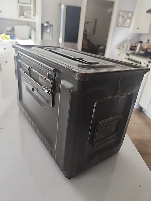 VINTAGE US MILITARY WW2 era EMPTY Metal AMM. BOX CAL. .50 M2, Ammo Box ...