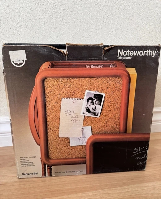 VINTAGE WESTERN ELECTRIC Noteworthy TouchTone Wall Telephone Set Brown ...