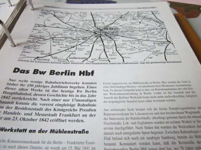 BAHNBETRIEBSWERK MIT GLEISPLAN N 13 Berlin Hbf 26S EUR 10,91 - PicClick DE