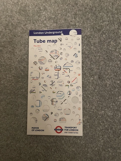 LONDON UNDERGROUND TUBE Map MAY 2014 Journey Planner £0.99 - PicClick UK