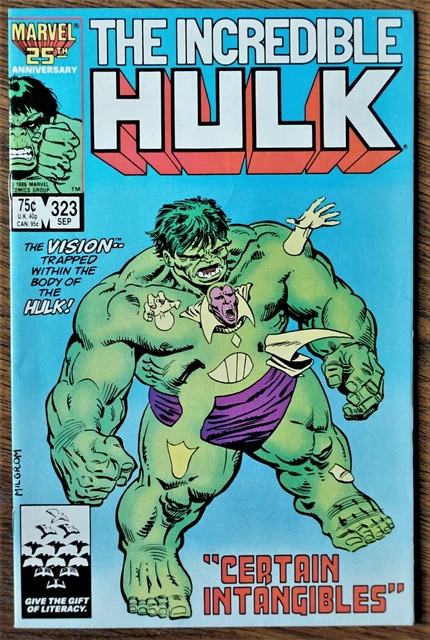 THE INCREDIBLE HULK #323 (1986 Marvel) SHE-HULK, VISION, Milgrom Cover ...