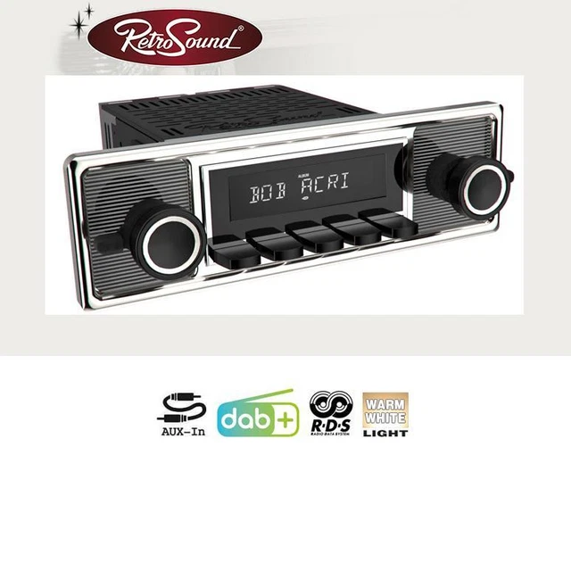 RETROSOUND RSD-BECKER-BLACK-1DAB AUTORADIO Complete Set for Oldtimer ...