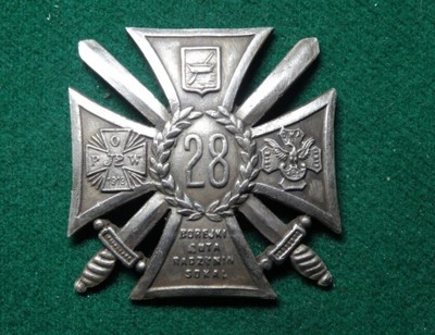 WW2 POLISH ARMY 1939 Defensive War 28th Infantry Regiment badge ...