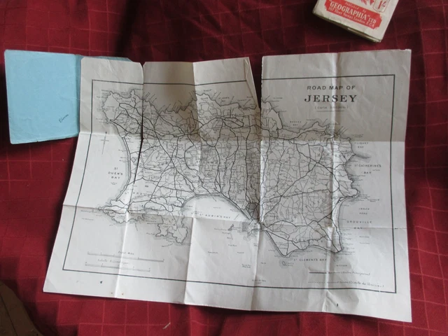 OLD RAMBLERS MAP of jersey,and road map ,1950s £3.00 - PicClick UK