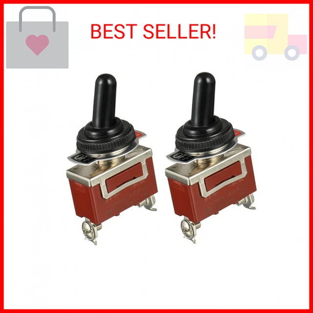 WATERPROOF MARINE TOGGLE Switch Rocker 12V DC 30A 2 Pin ON Off SPST (2 ...