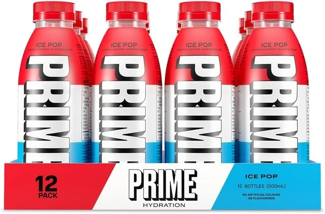 PRIME HYDRATION ICE Pop Drink, 12 x 500ml Full Case Fast Delivery £26. ...