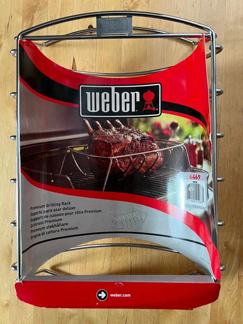 WEBER 6469 PREMIUM Grilling Rack for roasting and grilling meat or ...