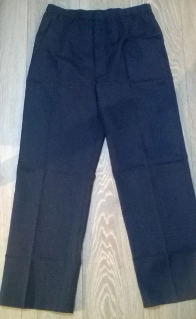 MENS NAVY BLUE NHS Hospital Uniform work trousers Waist 28" 30" 32" NEW ...