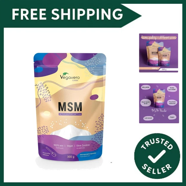 PURE MSM POWDER 300 gr | Bag | Distilled Organic Sulphur | NO Additives ...