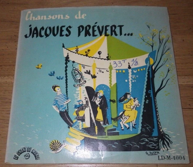 ANCIEN VINYLE 33T 1/3 - Chansons de Jacques PREVERT - LD-M-4004 EUR 5 ...
