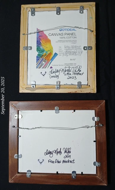 2 PAINTING LOT ART COLLECTION DALNY MARGA VALDES Original NEW Abstracts ...