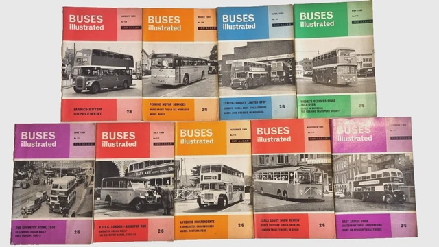 9 X RARE Vintage Buses Illustrated Magazines - Vol 14, 1964 £11.99 ...