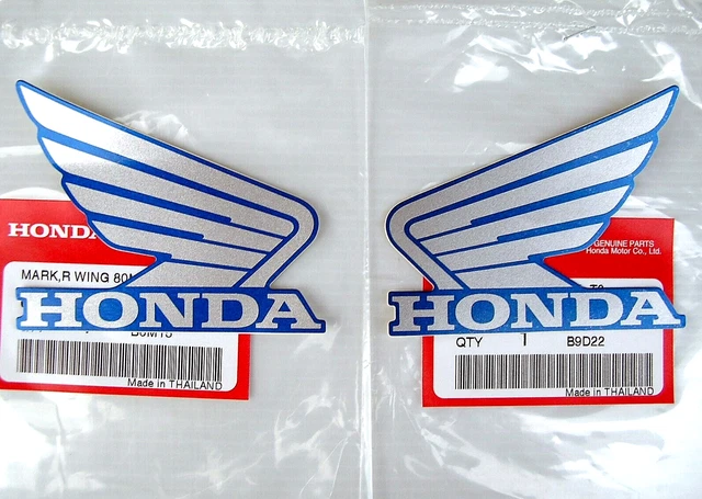 ORIGINAL HONDA WING Flügel-CB500F-SILBER/BLAU-9,5cm-Aufkleber-Sticker ...