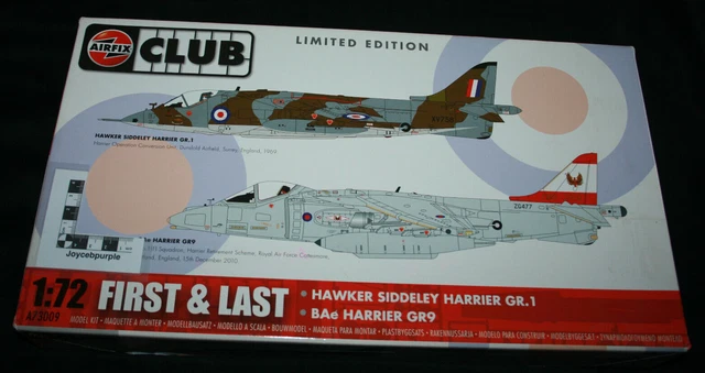 AIRFIX CLUB HARRIER GR.1 and GR9 First & Last 1:72 scale model plane kit. EUR 43,23 - PicClick FR