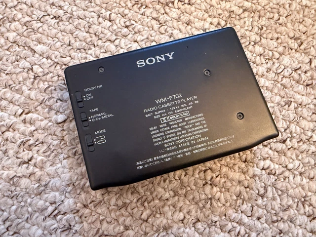 RARE VINTAGE JDM SONY WALKMAN WM-F702 Radio Cassette Player Matte Black ...