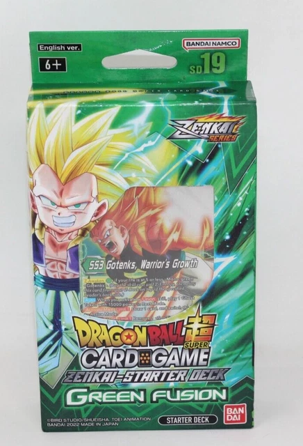 DRAGON BALL Z Super Crad Game: Zenkai-Starter Deck Green Fusion New $20 ...