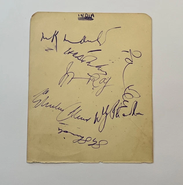 AUTOGRAPHS OF INDIAN Cricket Team from 1952 £17.00 - PicClick UK