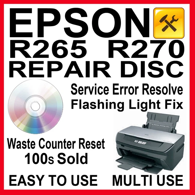 EPSON STYLUS PHOTO R265 R270 - Service Repair Fault Reset Flashing ...