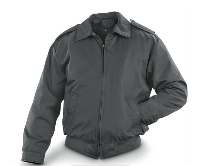BELGIAN ARMY BLACK Bomber Jacket Military Surplus Air Force FECSA ABL ...