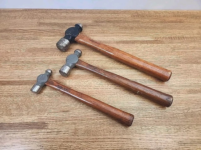 VINTAGE CRAFTSMAN BALL Peen Hammer Set (3 Hammers) Made In USA, 8, 16 ...