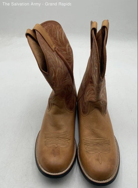 ARIAT MENS BROWN Round Toe Pull On Cowboy Western Boots Size US 11D £7. ...