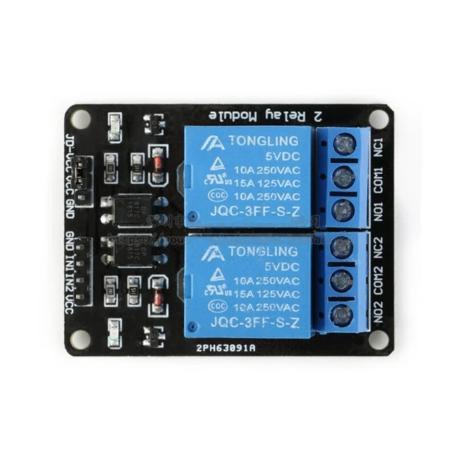 2 ROAD 2 Way 5V Relay Module Relay Expansion Board with Opto Protection ...